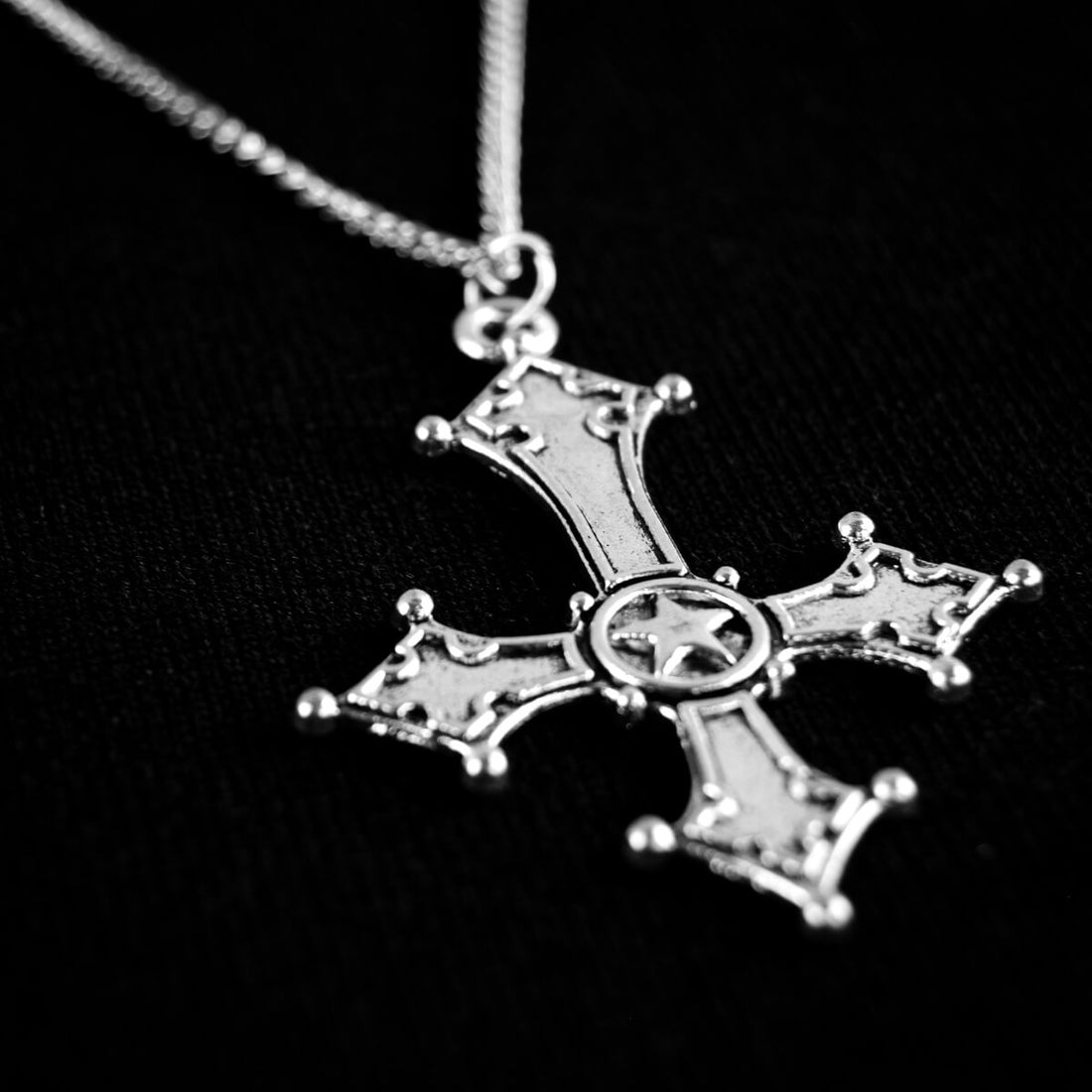 Inverted Cross Necklace ⛧ Occult Patches & Pins